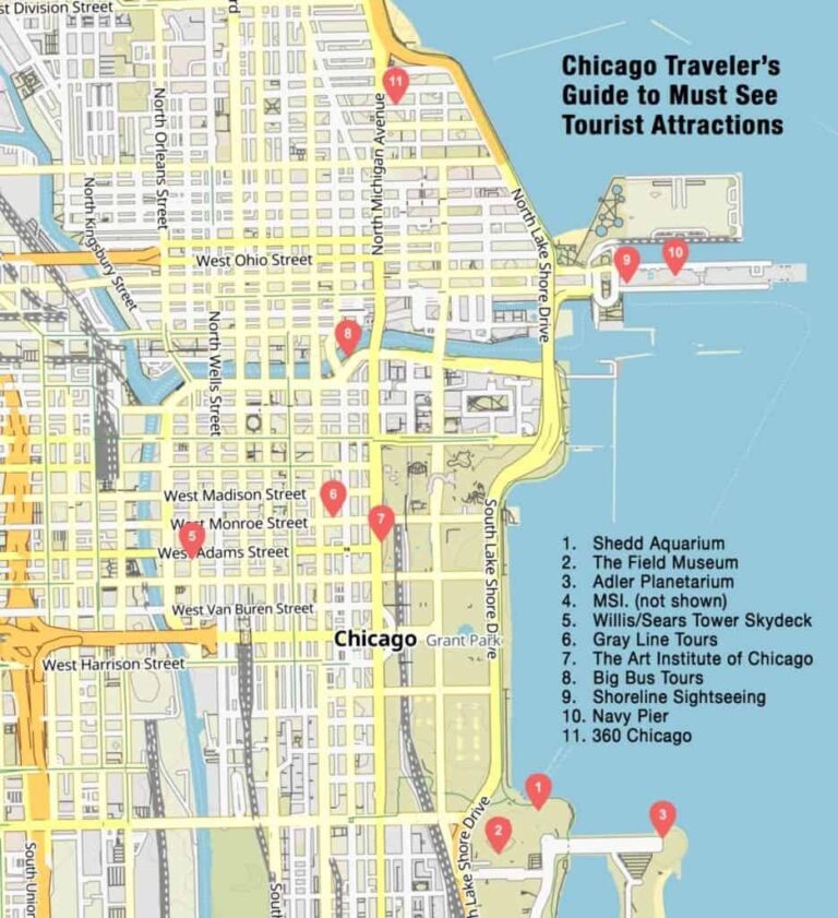 Chicago City Map Downtown Printable - Free Printable Maps