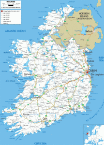 Printable Map Of Southern Ireland - Free Printable Maps