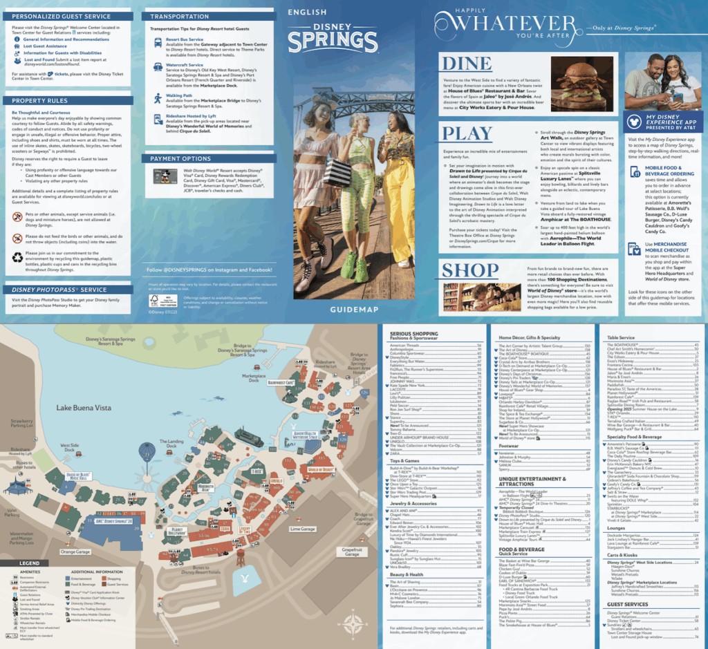 Disney Springs Printable Map - Free Printable Maps
