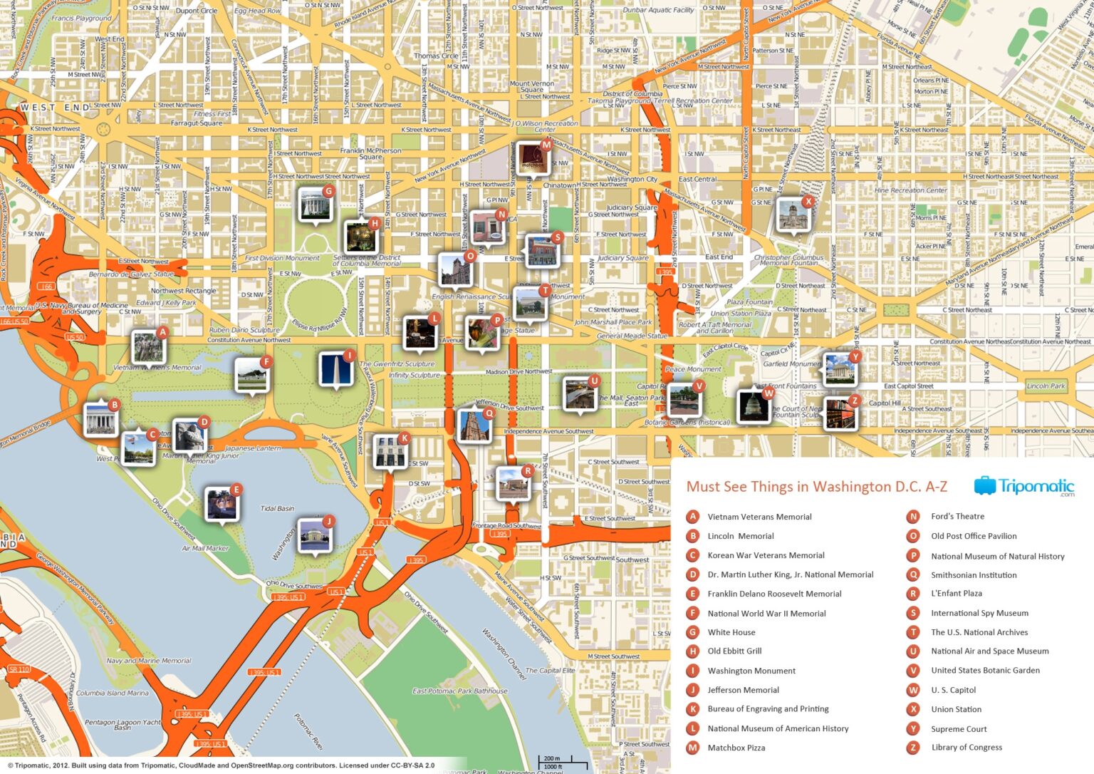 Dc Tourist Map Printable - Free Printable Maps