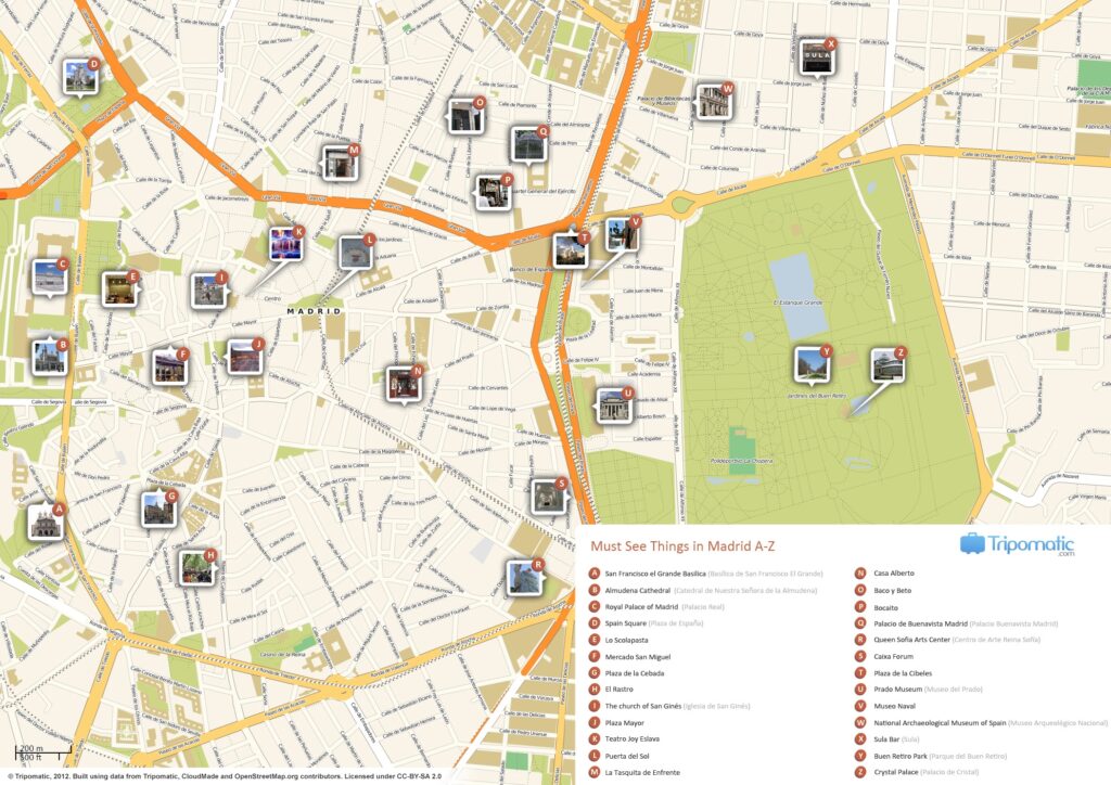 Printable Tourist Map Of Madrid - Free Printable Maps