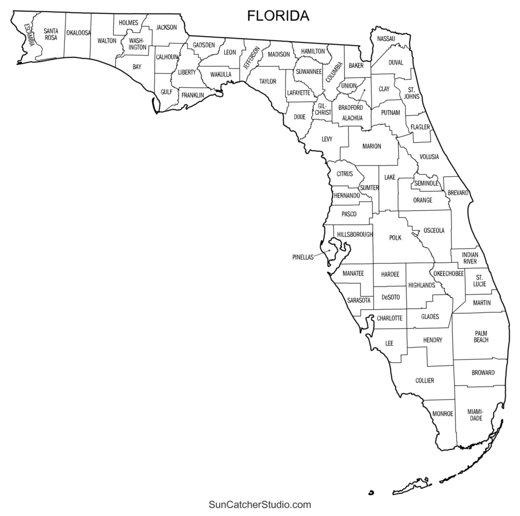 County Map Of Florida Printable - Free Printable Maps