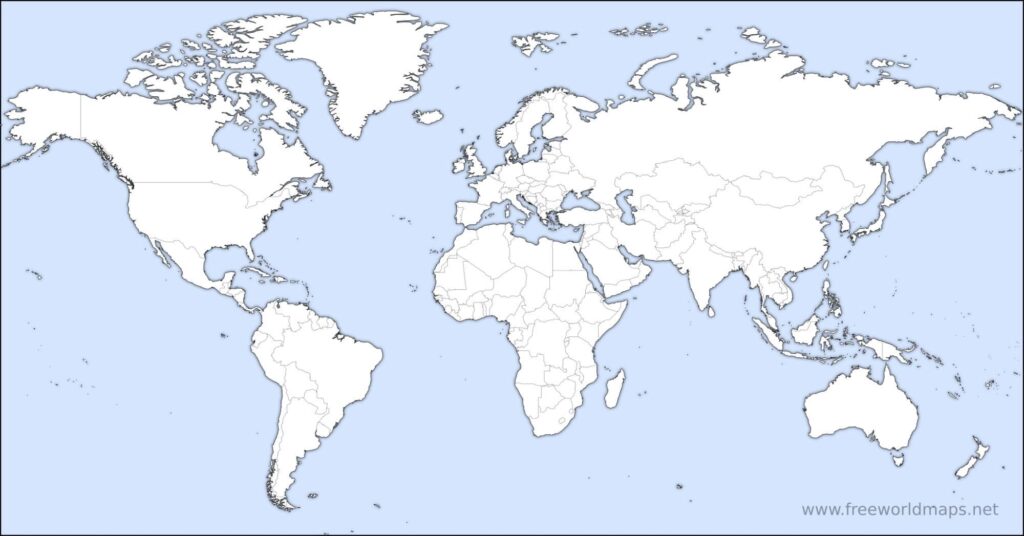 World Map With Countries Free Printable - Free Printable Maps