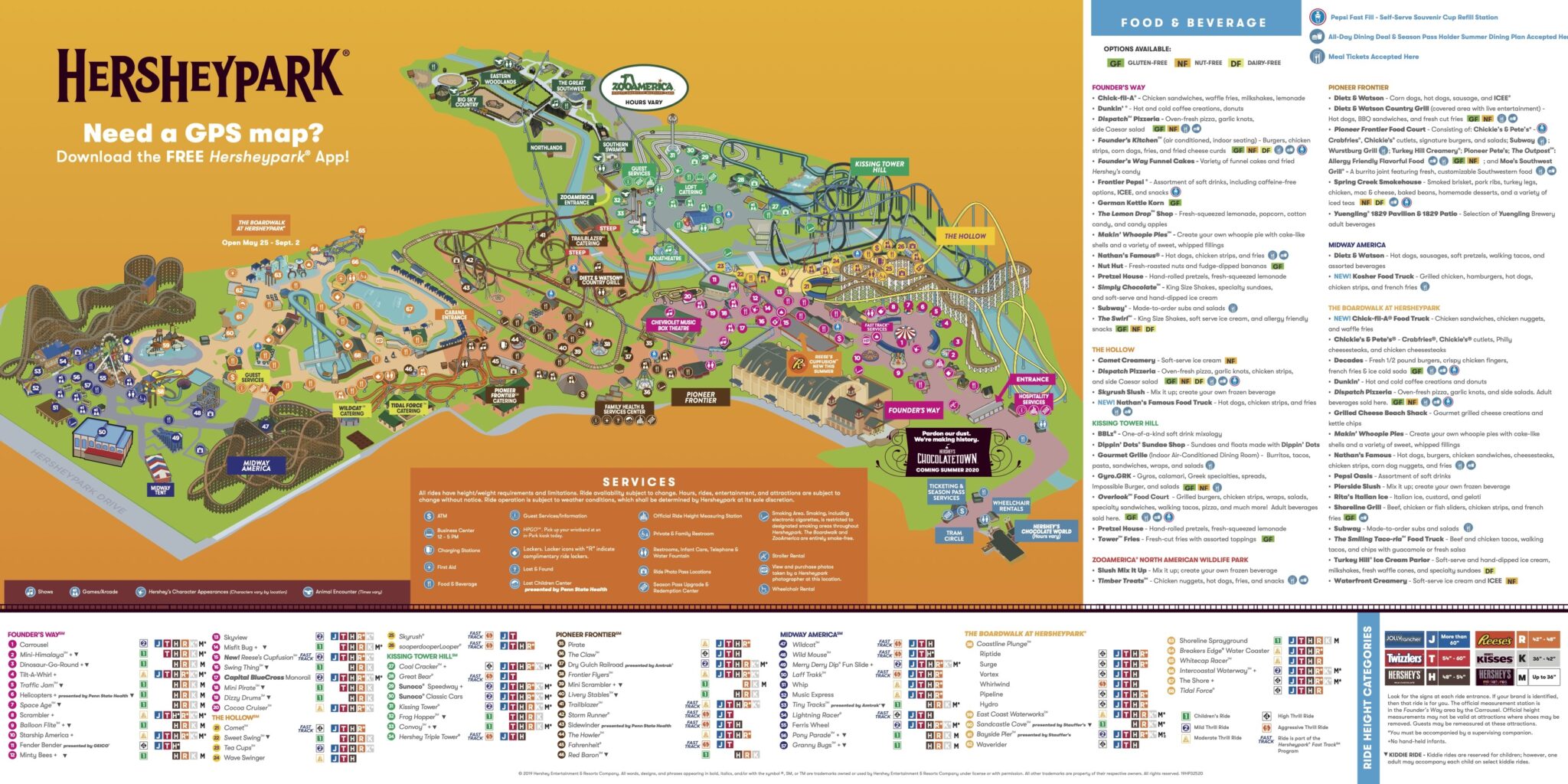 Printable Hershey Park Map - Free Printable Maps