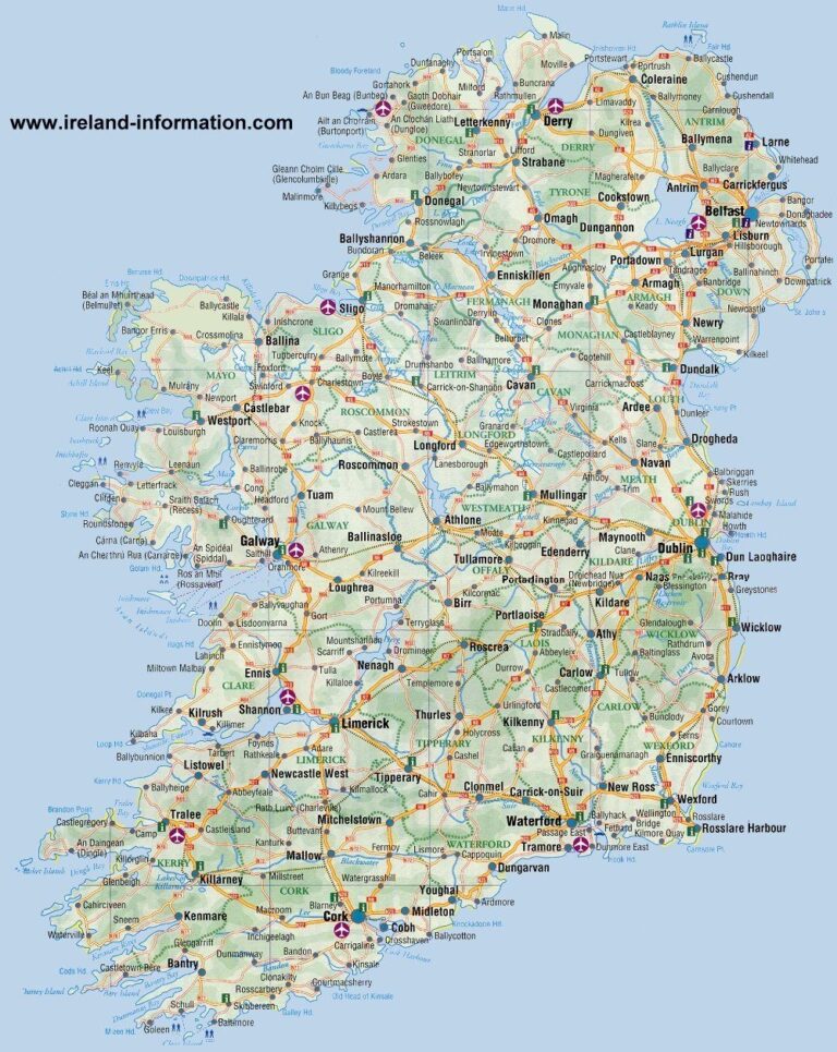 Maps Of Ireland Printable - Free Printable Maps