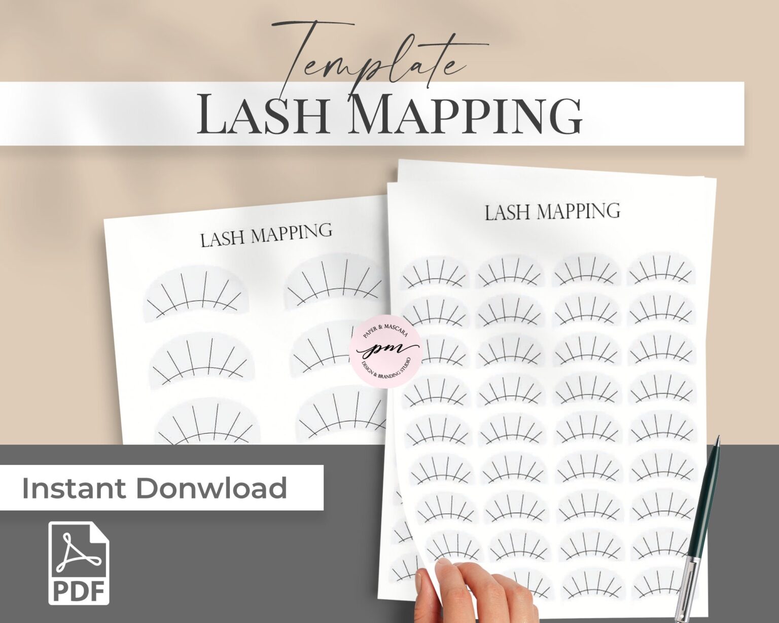 Printable Lash Mapping Template - Free Printable Maps