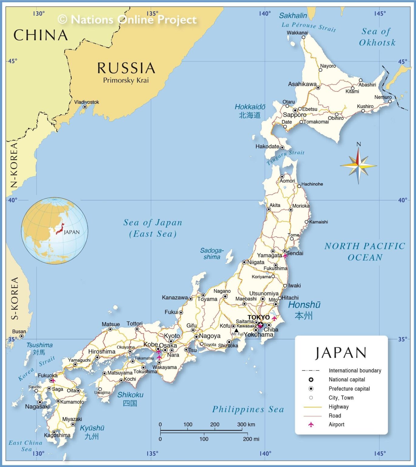 Japan Printable Map - Free Printable Maps