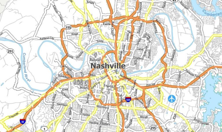 Nashville Map Printable - Free Printable Maps