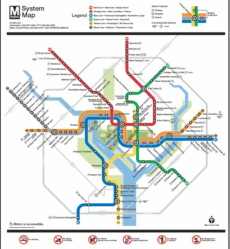 Printable Washington Dc Metro Map - Free Printable Maps