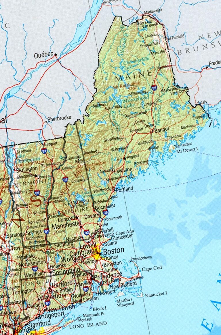 Map Of New England Printable - Free Printable Maps