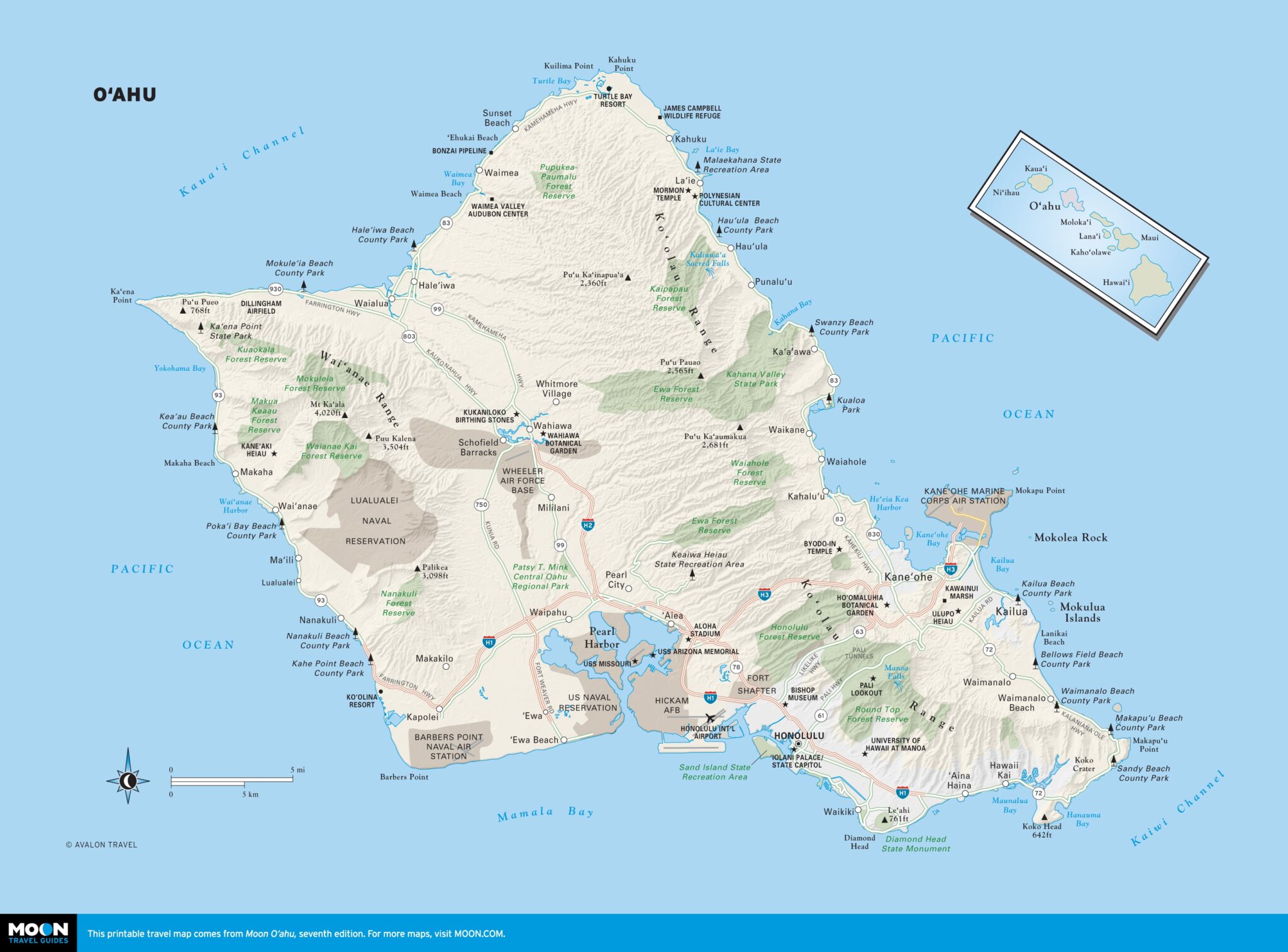 Map Of Oahu Printable - Free Printable Maps
