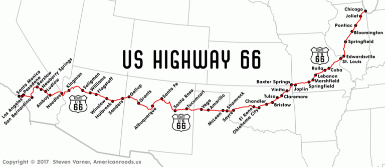 Route 66 Map Printable - Free Printable Maps