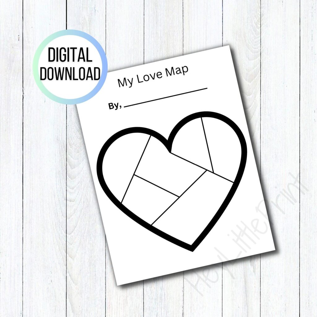 Heart Map Template Free Printable - Free Printable Maps