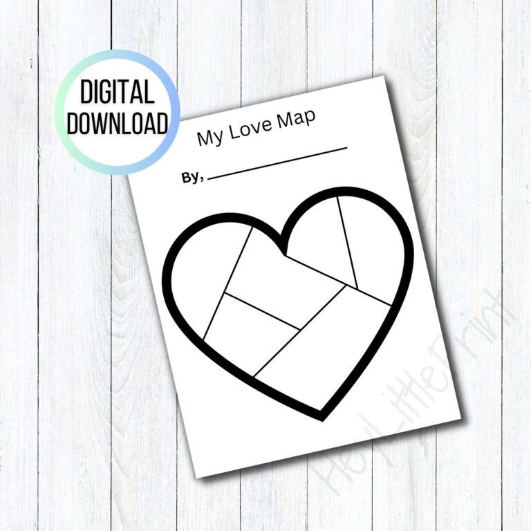 Heart Map Template Free Printable - Free Printable Maps