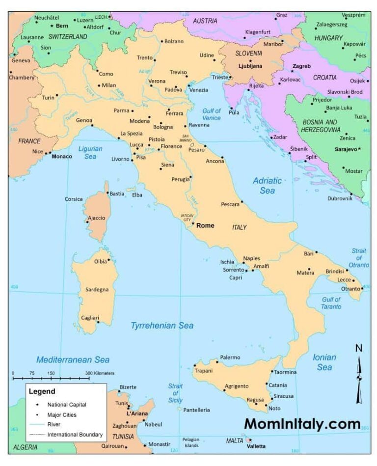 Map Of Italy Printable - Free Printable Maps