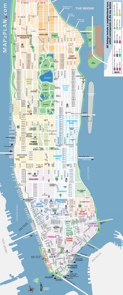 Map Of Manhattan Nyc Printable - Free Printable Maps