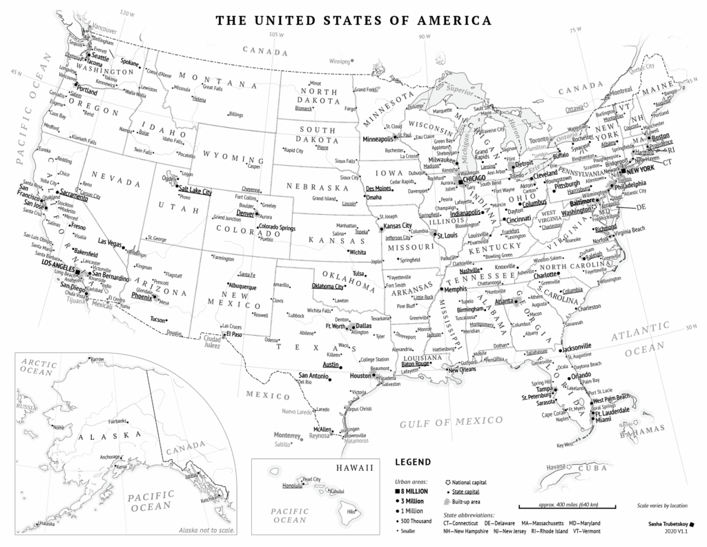 Printable Usa Map With Major Cities - Free Printable Maps