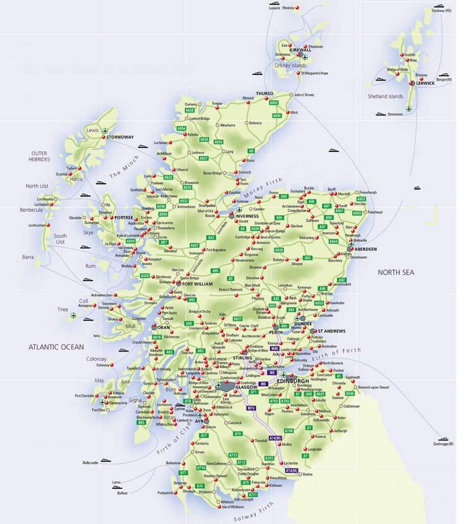 Printable Tourist Map Of Scotland - Free Printable Maps