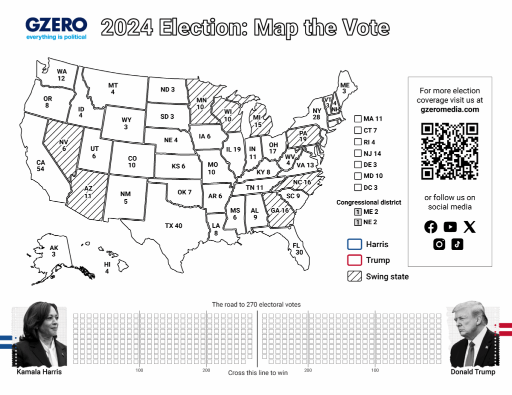 Blank Electoral Map Printable - Free Printable Maps