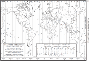 World Map Of Time Zones Printable - Free Printable Maps